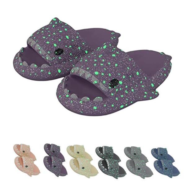 商品名:  LELEBEAR Galaxy Shark Slides, Cloud Shark Slides Glow in the Dark Thick Sole Non-slip Open Toe Shark Slippers (Gal...