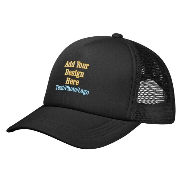 商品名:  Custom Baseball Hat Custom Hat Classic Personalized Trucker Hat Add Your Own Image/Photo/Text/Logo Blackブランド: Gene...