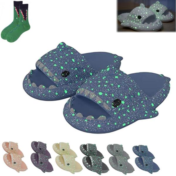 商品名:  Galaxy Shark Slides,Angler Fish Slides,Cloud Shark Slides Glow in the Dark Thick Sole Non-slip Open Toe Shark Slip...