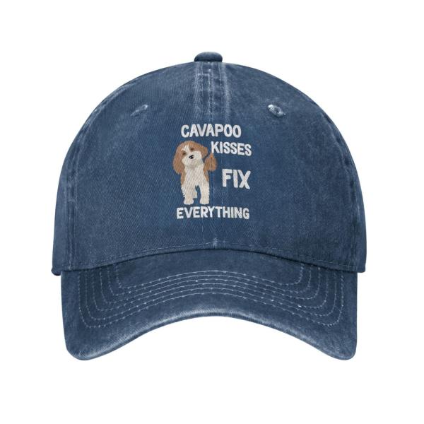 商品名:  Dog Lover Hat Cavapoo Kisses Fix Everything Hat Women Baseball Hat Graphic Hat Navy Blueブランド: FLALORI商品サイズ: One Si...