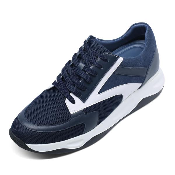 商品名:  CHAMARIPA Men's Invisible height Increasing Elevator Sneakers - Breathable Lightweight Mesh Genunie Leather Liftin...