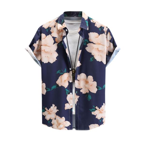 商品名:  ZAFUL Men's Hawaiian Shirt - Short Sleeve Floral Pattern Button Down Shirt for Summer Beach Vacation (Deep Blue, X...