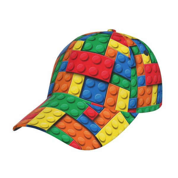 商品名:  Women Men Adjustable Snapback Hat Beach Hats Cool Hip Hop Hat Fashion Baseball Cap, for Colorful Building Blocks B...