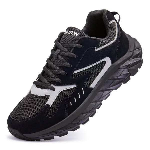 商品名:  TEOHRW Men Extra Wide Width Sneakers Comfort Walking Shoes Relieve Foot Pain Wide toe box with Arch Support Blackブ...