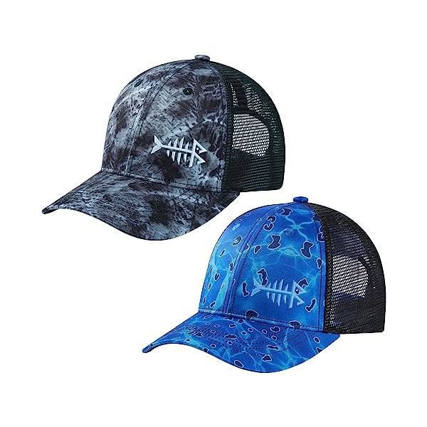 商品名:  BASSDASH 2 Pack Altimate Fishing Hunting Hat Mesh Back for Men Women Adjustable Baseball Trucker Cap Camo Blaze Or...