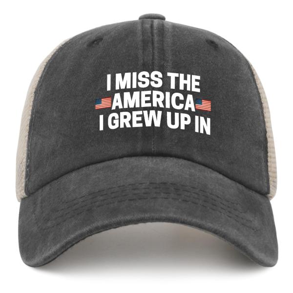 商品名:  I Miss The America I Grew Up in Hat Trucker Hat Men Funny Mesh Baseball Cap for Summerブランド: Gorwencchi商品サイズ: One S...