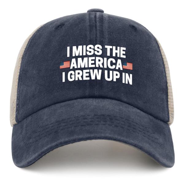 商品名:  I Miss The America I Grew Up in Hat Trucker Hat Men Trendy Mesh Cap for Summerブランド: Gorwencchi商品サイズ: One Size高さ: 1...