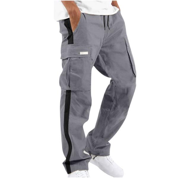 商品名:  Multi Pocket Cargo Pants for Men, Cargo Pants for Men Relaxed Fit Lightweight Sweatpants Adjustable Drawstring Cas...
