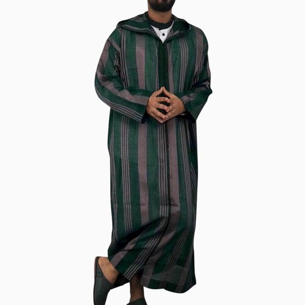 商品名:  with Long Sleeves Arab Muslim Wear Men's Muslim Kaftan Clothes Saudi Arabic Middle East Islamic Long Gown Dress Cr...