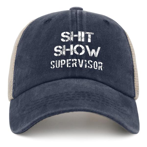 商品名:  BUINGBFG Shit Show Supervisor Hat Trucker Hat Women Funny Mesh Baseball Cap for Summerブランド: BUINGBFG商品サイズ: One Siz...