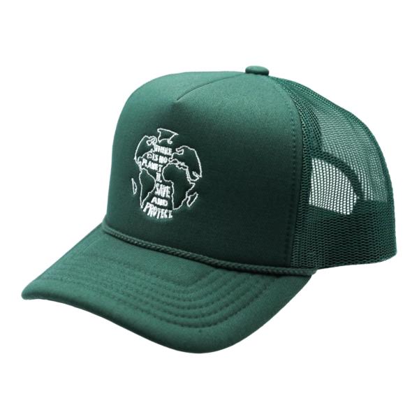 商品名:  Foam Front 5 Panel High Crown Mesh Back Trucker Hat Men- No Planet B Embrodiery (No Planet B (Green))ブランド: Nebiva商...