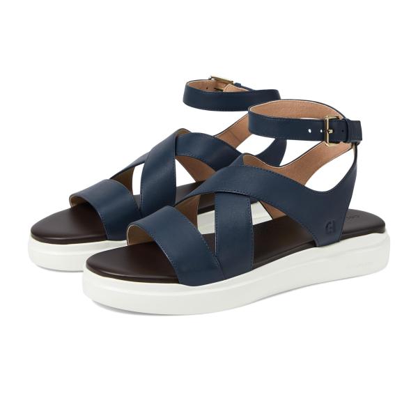 商品名: Cole Haan レディース Grandpro Rally Castine サンダル フラット, ブルーウィングティール/オプティックホワイト, 24.5 Cole Haan Women's Grandpro Rally Cas...