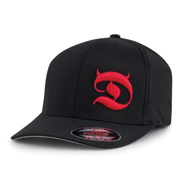 商品名:  RED DEVIL CLOTHING Horned D Cap Baseball Cap - Hats for Men -Trucker Hat - Gaming Hats- XXL Blackブランド: RED DEVIL C...
