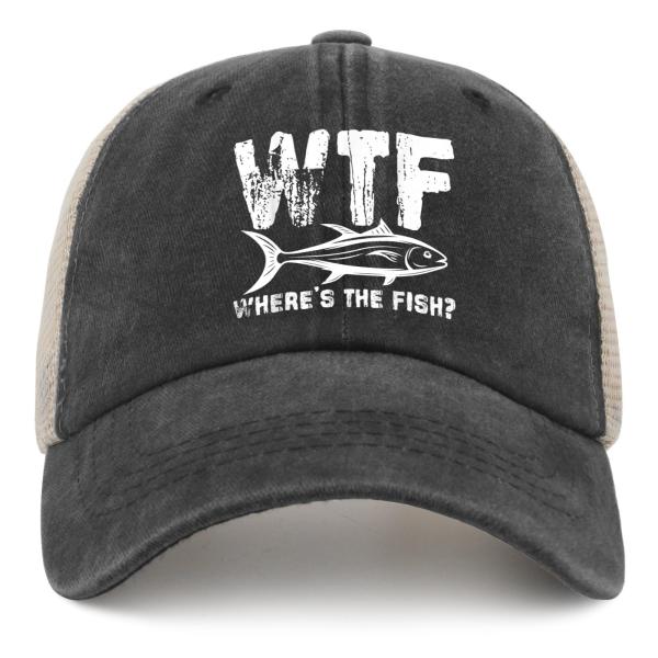 商品名:  WTF Where's The Fish Hat Trucker Hat Women Vintage Mesh Baseball Cap for Summerブランド: POLIFARMER商品サイズ: One Size高さ: ...