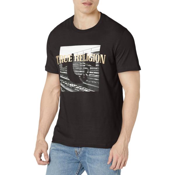 商品名:  True Religion Brand Jeans Men's Bench Print Long Sleeve Tee, Jet Blackブランド: True Religion商品サイズ: Large高さ: 31.3cm横幅:...