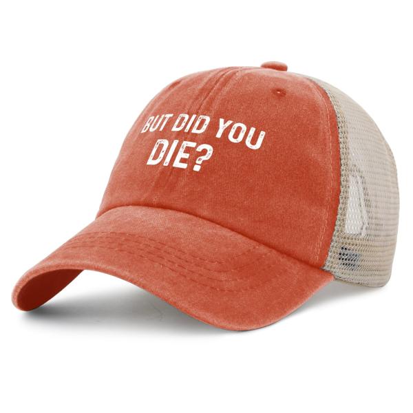 商品名:  Dad Hat But Did You Die Trucker Hat Men Vintage Mesh Hat for Summer Saffronブランド: Philysonic商品サイズ: One Size高さ: 5.08...