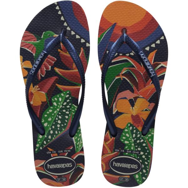 商品名: (ハワイアナス) Havaianas サンダル レディース スリム トロピカル, ネイビー, 6 Havaianas Women's Slim Tropical Flip Flop Sandal, Navy, 6ブランド: Hav...