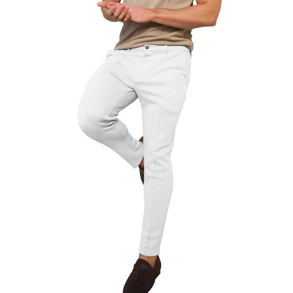 商品名:  POLNHDLT Men's Dress Pants Relaxed Fit, Mens Chinos Casual Pants Slim Fit Stretch Plaid Dress Pants for Men Whiteブ...