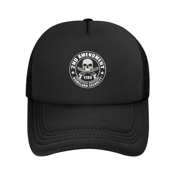 商品名:  2nd Amendment Skull Trucker Hat - Mesh Baseball Snapback Cap for Men Or Women Outdoors Blackブランド: Generic高さ: 2.489...