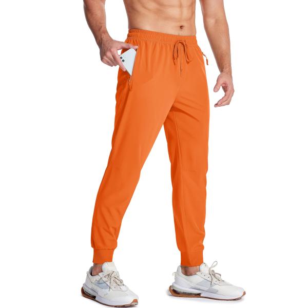 商品名:  MAGCOMSEN Men's Athletic Pants Workout Running Athletic Joggers Elastic Waist Track Pants with Zipper Pockets Oran...