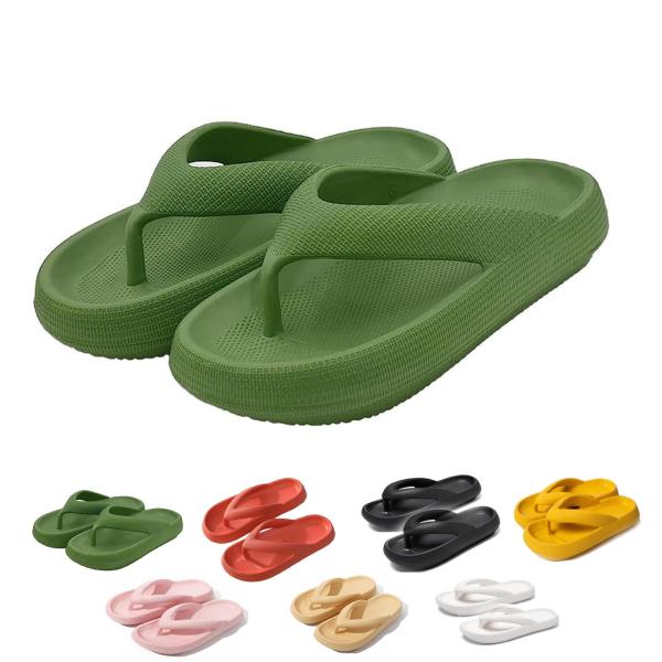 商品名:  Yasumint Cloudies Flip Flops for Women, Cozislides Original Flip Flops, Non-slip Thick Cloud Slides, Green Flip Fl...