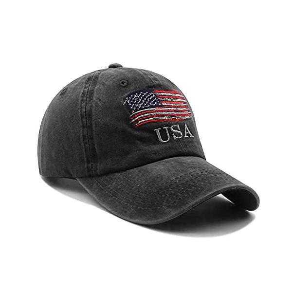商品名:  Topcosplay USA Flag Trucker Hat,Mullet Hat Wigs, Baseball Cap,Breathable Mesh Side Adjustable Fit for Men Women (B...