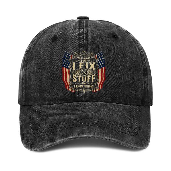 商品名:  I Fix Stuff Hat, I Fix Stuff and Know Things Hat for Men, I Fix Things and I Know Stuff Hat, I Fix Things Hat 2 (B...