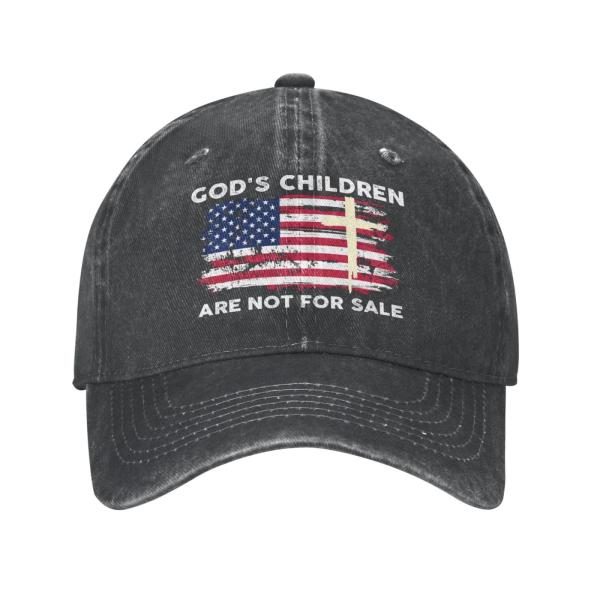 商品名:  God's Children are Not for Sale Hat Men Baseball Hat Graphic Hat Blackブランド: LOLPARK商品サイズ: One Size高さ: 2.3114cm横幅: ...