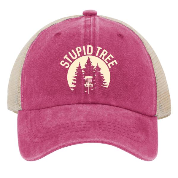 商品名:  OOMOO Disc Golf gaming Gift for Women Stupid Tree Distressed Disc Golf caps Disc Golf cooling Gifts for mens Pinkブ...