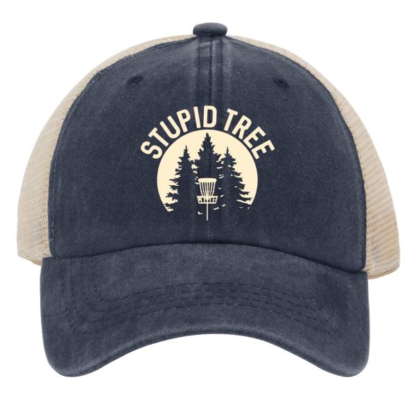 商品名:  OOMOO Disc Golf hats for mens Stupid Tree Distressed Disc Golf hats for men 2024 Golf Hats Women funny golf hatsブラ...
