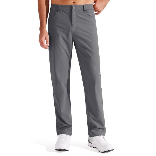 商品名:  Libin Men's Golf Pants Casual Stretch Work Pants 30" Lightweight Comfy Trousers with Pockets, Dark Grey, 32W×30Lブラ...