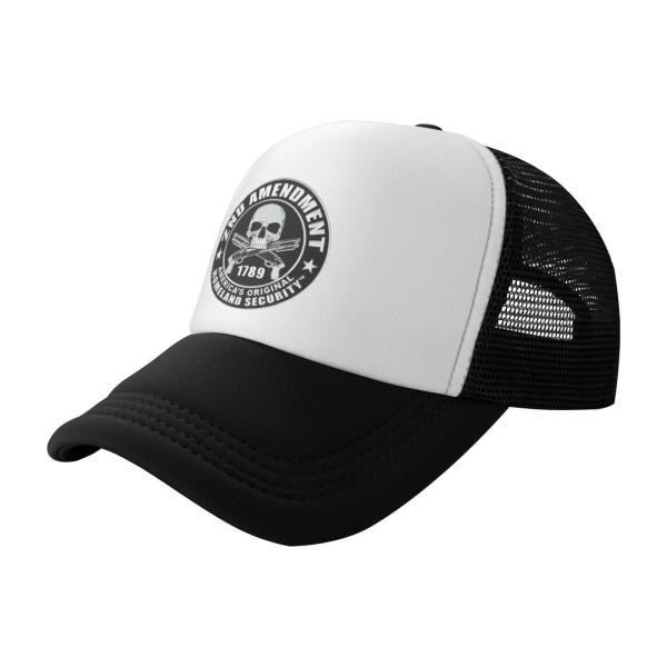 商品名:  2nd Amendment Skull Trucker Hat - Mesh Baseball Snapback Cap for Men Or Women Outdoors Blackブランド: Generic高さ: 2.260...