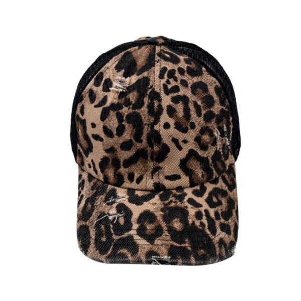 商品名:  Safe CCC Ponycap Leopard Print Ponytail Hat Funky Unique Criss Cross Hat Mesh Trucker Hat Leopard Baseball Hat Gif...