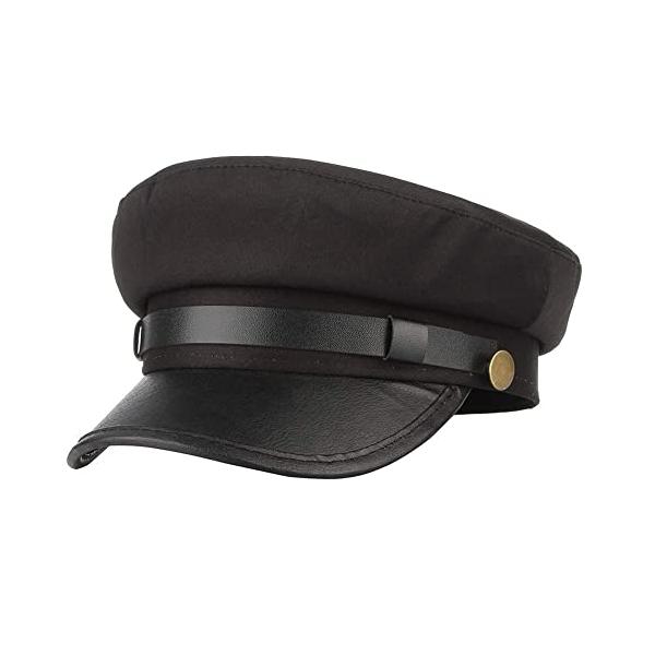 商品名:  YUWXII Chauffeur Hat for Men Women, Classic Vintage Captain Hat Newsboy Cap Costume Hats (Black)ブランド: YUWXII商品サイズ:...