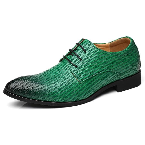 商品名:  Men's Faux Patent Leather Dress Shoes Glitter Prom Tuxedo Lace-up Formal Oxford (69-Green, 12 M US)ブランド: Haza Pair...
