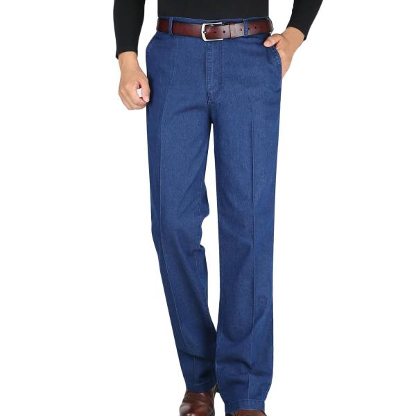 商品名:  Business Casual Pants for Men Denim Dress Pants Flat-Front Suit Work Pants Slacks Classic Fit Jeans Elastic Trouse...