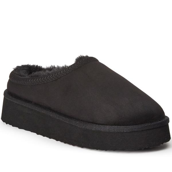 商品名: JustFab Hailey ファジースリッパブーツ レディース - レディースブーツ フェイクスエードファー フリース裏地プラットフォームブーツ 女性用ブーツ レディースブーツ&amp;ブーティ - 女性用カジュアルショートブー...