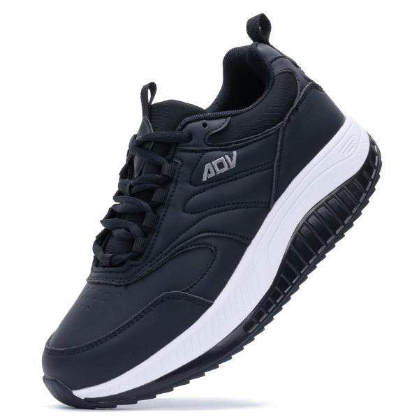 商品名:  QAUPPE Womens Walking Shoes with Arch Support Wide Plantar Fasciitis Sneakers Tennis for Foot Pain Relief Black Si...