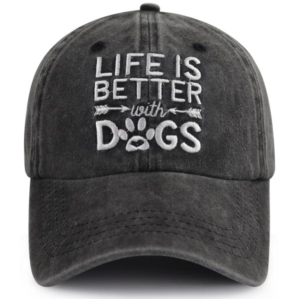 商品名:  Funny Embroidered Dog Mom Dad Hat, Life is Better with Dogs, Adjustable Cute Animal Corgi Baseball Cap, Retirement...