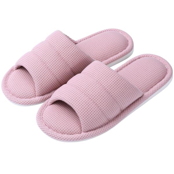 商品名:  shevalues Summer House Slippers for Women Men Breathable Waffle Indoor Slippers Slip-on Open Toe Home Shoes, Pink ...