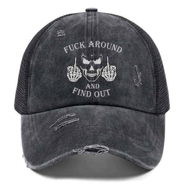 商品名:  Supload Fuck Around and Find Out Hat Fuck Around and Find Out Cap Black Mesh Baseball Cap Trucker Hatブランド: Supload...