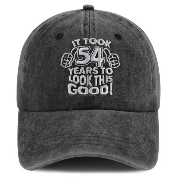 商品名: Splash Brothers カスタマイズ可変刺繍帽子 51歳 52歳 53歳 54歳 55歳 56歳 57歳 58歳 59歳 誕生日 ギフト メンズ レディース, 54th 刺繍 ブラック, One Size 54th Bir...