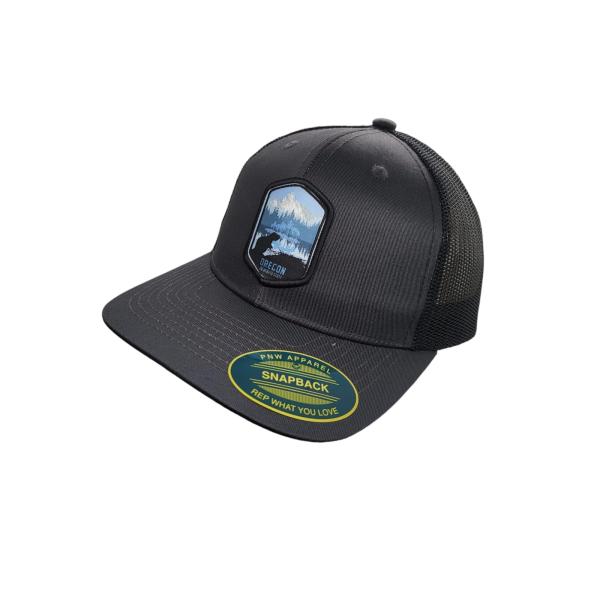 商品名:  Oregon Trucker Hat - Snapback Mesh Baseball Cap w/Oregon is a Beaver State Woven Patch (Grey/Black)ブランド: PNW Appar...