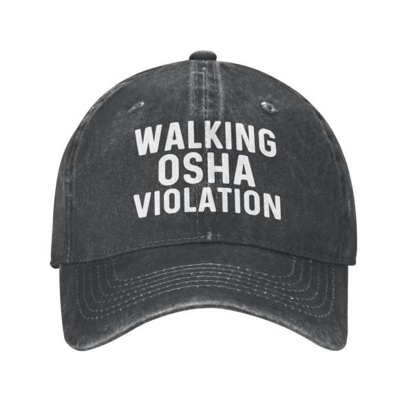 商品名:  POLIFARMER Walking OSHA Violation Hat for Men Dad Hats Funny Hats Blackブランド: POLIFARMER商品サイズ: One Size高さ: 1.778cm横...