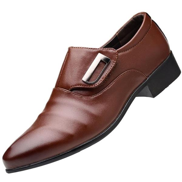 商品名:  Formal Shoes for Men Brown Loafers Fashion Style Men's Breathable Comfortable Business Slip On Leisure Solid Color...