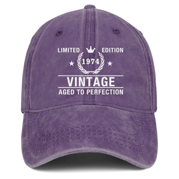 商品名:  50th Birthday Gifts for Men Women Vintage 1974 Hats 50 Gift Ideas Purpleブランド: IORTY RTTY商品サイズ: One Size高さ: 20.193c...