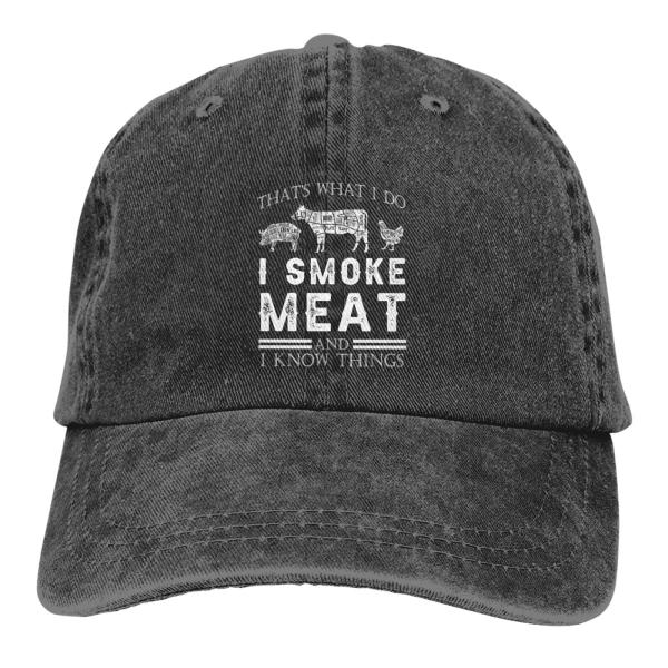 商品名:  That's What I Do I Smoke Meat I Know Things Hat Cowboy Hat Women Baseball Cap Dad Hat Trucker Hat Snapback Hat Bla...