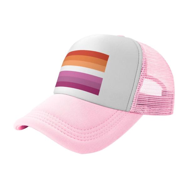 商品名:  Lesbian Sunset Pride Flag LGBTQ Stay Stylish and Protected with Our Premium Trucker Hats - Perfect for Any Adventu...