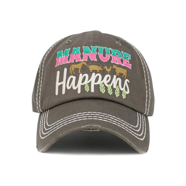 商品名:  ScarvesMe Exclusive Women Manure Happens Vintage Distressed Baseball Cap Hatブランド: ScarvesMe商品サイズ: One Size商品番号: KB...