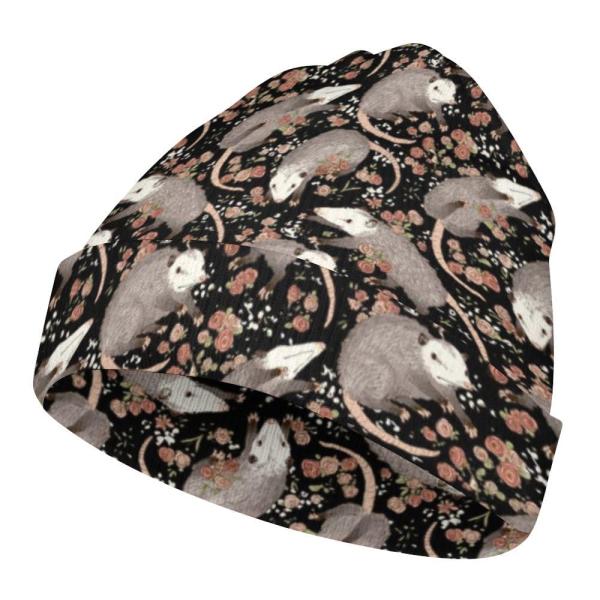 商品名:  Carwayii Opossum Possums Beanie Hat for Men Women Knit Hat Skull Cap Baggy Cuffed Beanies Warm Winter Hat Black Wa...